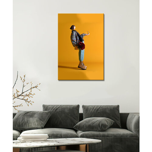 Картина/Картина на холсте для интерьера/Картина на стену/Картина для кухни/ - 3D иллюстрация людей (35) 30х40