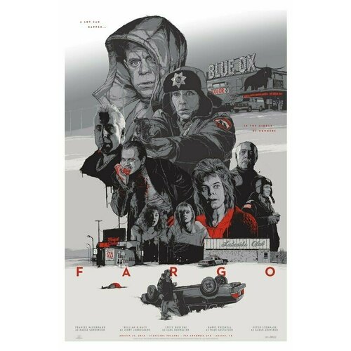 Плакат, постер на холсте Фарго (Fargo), Джоэл Коэн, Итан Коэн. Размер 42 х 60 см