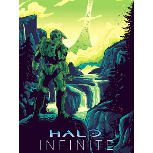 Плакат, постер на холсте Halo-Infinite/игровые/игра/компьютерные герои персонажи. Размер 42 х 60 см