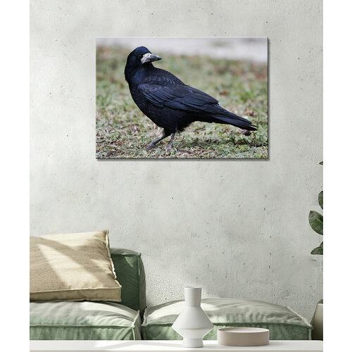 Картина -Ворон, черный ворон, ворон сидит (16) 60х80