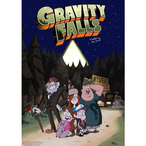 Плакат, постер на бумаге Гравити Фолз (Gravity Falls, 2012-2016г). Размер 42 х 60 см
