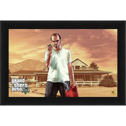 Плакат, постер на холсте Grand Theft Auto V. Размер 21 х 30 см