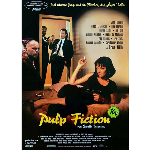 Плакат, постер на бумаге Pulp Fiction, Криминальное чтиво. Размер 21 х 30 см