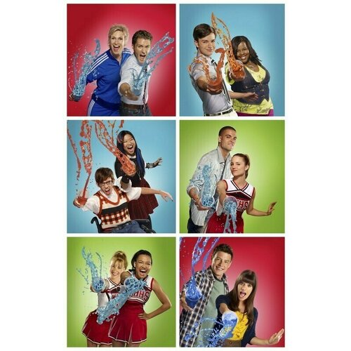 Плакат, постер на холсте Лузеры (Glee), Брэдли Букер, Брэд Фалчук, Эрик Столц. Размер 21 х 30 см