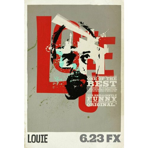 Плакат, постер на холсте Луи (Louie, 2010-2015г). Размер 42 х 60 см