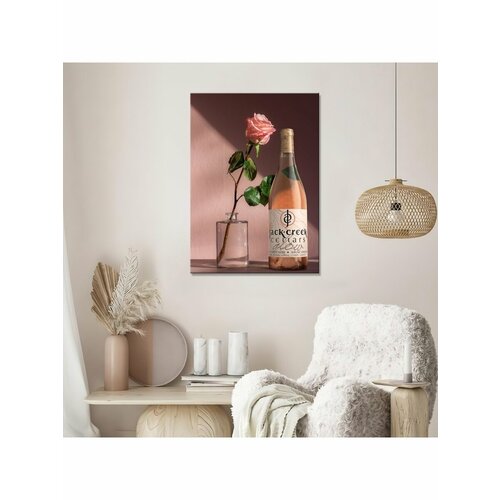 Картина на холсте с подрамником Вино роза 40х60