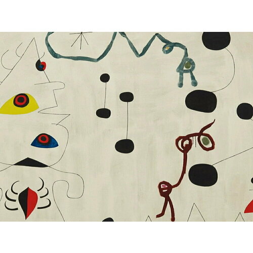 Плакат, постер на бумаге Miro Ferra Joan/Миро Жоан-Женщина в ночи/искусство/арт/абстракция/творчество. Размер 42 х 60 см