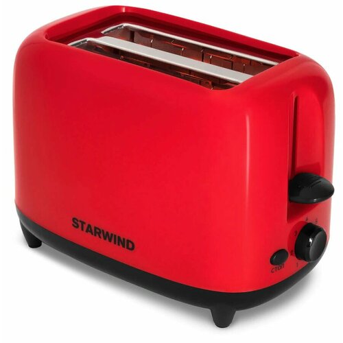Тостер StarWind ST7003, красный/черный