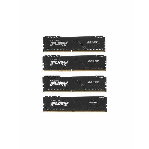 Память оперативная DDR4 Kingston Fury Beast 128Gb (4x32Gb) 2666 MHz pc-21300 Black (KF426C16BBK4/128)