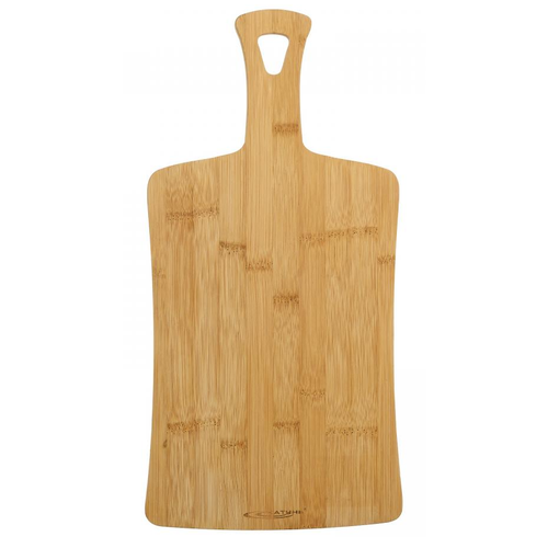 Доска разделочная Катунь деревянная прямоугольной формы с отверстием для подвешивания бамбук коричневый 400х200х12мм / аксессуары для кухни