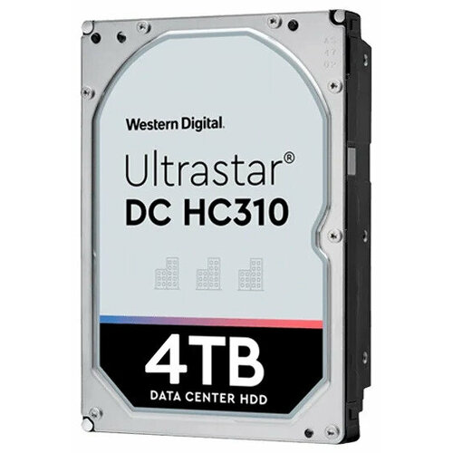 Western Digital Ultrastar DC HС310 HDD 3.5" SAS 4Tb, 7200rpm, 256MB buffer, 512e (0B36048 HGST), 1 year