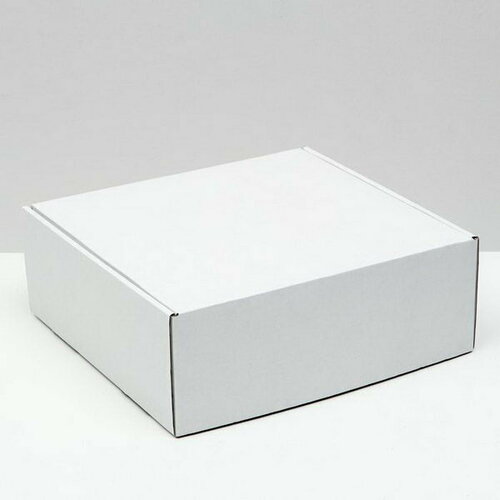 Коробка самосборная, белая, 26 x 25 x 9.5 см, 5 шт.