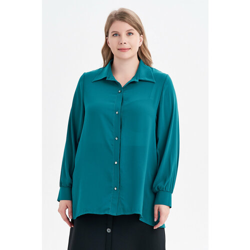 Блуза Olsi, размер 54, зеленый