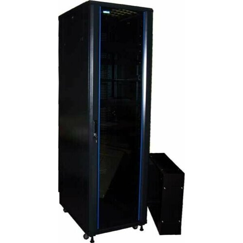 Коммутационный шкаф LanMaster TWT-CBB-18U-6X8-G1 напольный, стеклянная передняя дверь, 18U, 600x800мм