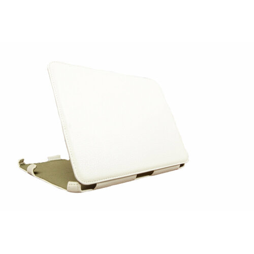 Чехол MyPads для Samsung Galaxy Tab 3 10.1 P5200/P5210 с мульти-подставкой и держателем для руки белый кожаный "Deluxe" Италия