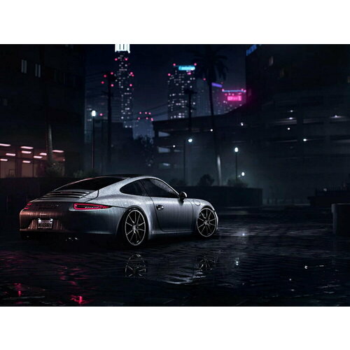 Плакат, постер на бумаге Porsche 911 Carrera S/Порш 911/авто/автомобиль/машина. Размер 30 х 42 см