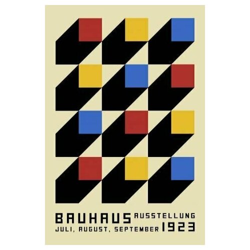 Плакат, постер на холсте Bauhaus Ausstellung 1923-Выставка Баухауса 1923 г. Размер 21 х 30 см