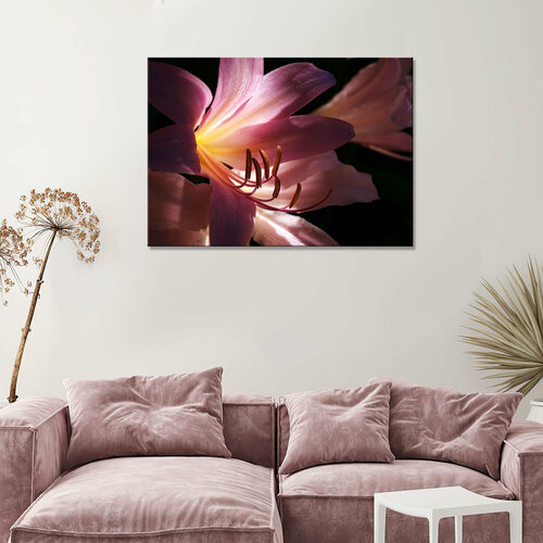 Интерьерная картина на холсте - розовые лилии 40х60