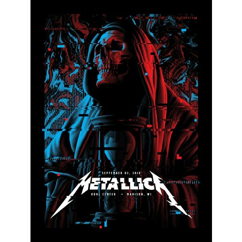 Плакат, постер на бумаге Metallica. Размер 21 на 30 см