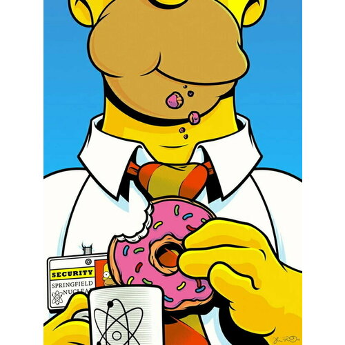 Плакат, постер на холсте Simpsons/Гомер Симпсон/комиксы/мультфильмы. Размер 30 х 42 см