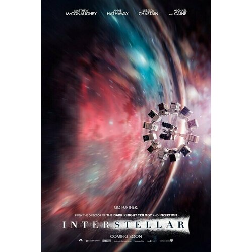 Плакат, постер на бумаге Интерстеллар (Interstellar), Кристофер Нолан. Размер 60 х 84 см