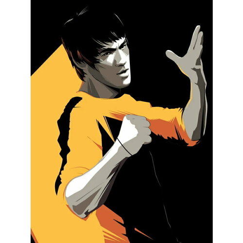 Плакат, постер на холсте Bruce Lee/Брюс Ли/спорт. Размер 21 х 30 см