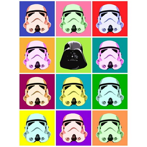 Плакат, постер на бумаге Colors/Stormtrooper/Штурмовик 2/искусство/арт/абстракция/творчество. Размер 42 на 60 см