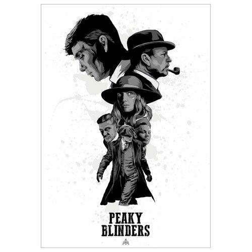 Плакат, постер на бумаге Острые козырьки (Peaky Blinders, с 2013г ). Размер 30 на 42 см