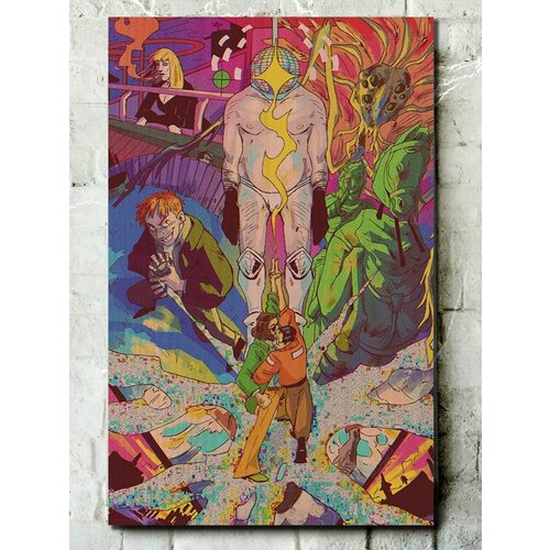 Картина интерьерная на дереве Disco Elysium Гарри, Ким Кицураги, Детектив - 14342
