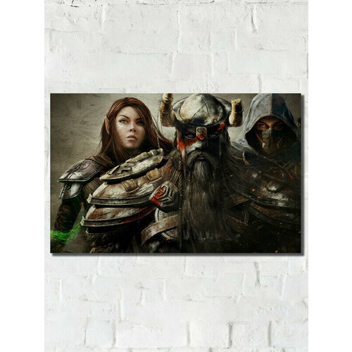 Картина интерьерная на рельефной доске, размер 47х30, материал ОСП игра The Elder of Scrolls Online Tamriel - 11210 Г