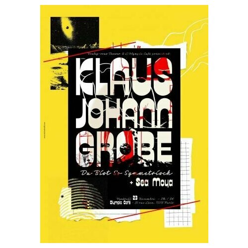 Плакат, постер на бумаге Klaus Johann Grobe-Клаус Иоганн Гроб. Размер 30 х 42 см