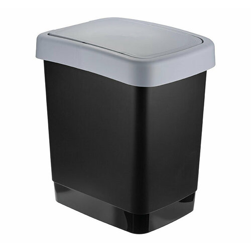 Контейнер для мусора М 2479 твин серый idea (м-пластика) 26x33x37,5 см