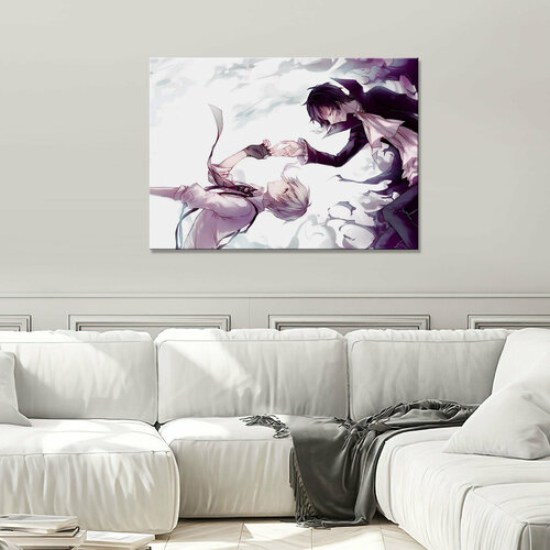 Интерьерная картина на холсте - Ацуши и Рюноскэ среди белого тумана 40х60