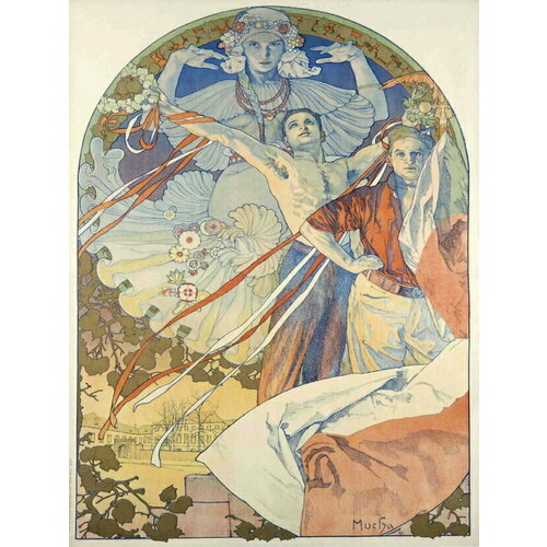 Плакат, постер на бумаге Mucha Alphonse/Альфонс Муха/искусство/арт/абстракция/творчество. Размер 30 х 42 см