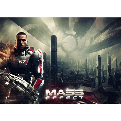 Плакат, постер на бумаге Mass Effect. Размер 60 х 84 см