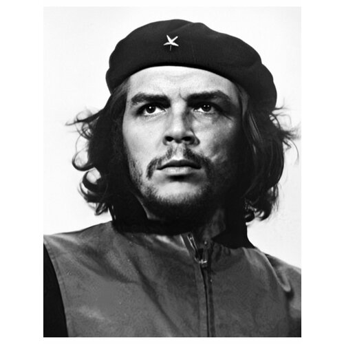 Плакат, постер на холсте Портрет Че Гевары. Размер 21 х 30 см