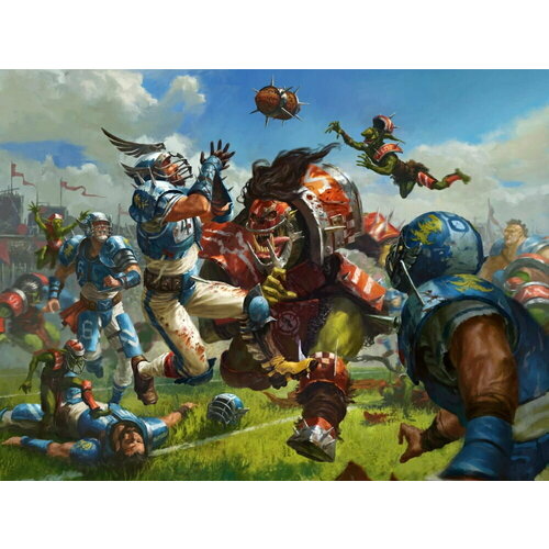 Плакат, постер на бумаге Blood Bowl/игровые/игра/компьютерные герои персонажи. Размер 21 на 30 см