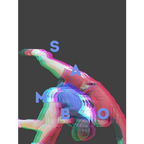 Плакат, постер на бумаге 3D Poster/3Д/Sambo/искусство/арт/абстракция/творчество. Размер 21 на 30 см