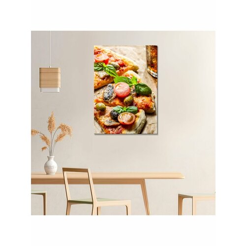Картина на холсте с подрамником Аппетитная пицца12 20х30