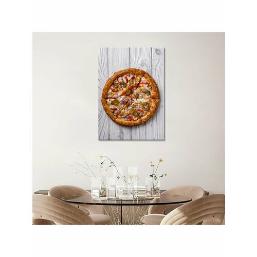 Картина на холсте с подрамником Пицца с халапеньо 30х40