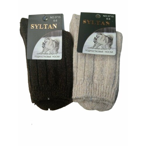 Носки Sultan 2 пары, размер 19-20, коричневый, бежевый