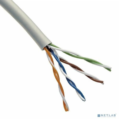 REXANT Кабель REXANT (02-0005 ) Кабель витая пара U/UTP, CAT 5e, PVC, 4х2х0,52 мм, 24AWG, INDOOR, SOLID, серый, 305 м Серый