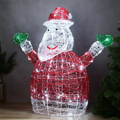 Winter Deco Светодиодный Санта Клаус - Сказочный Оптимист 75 см, 70 холодных белых LED ламп, IP44 3060126
