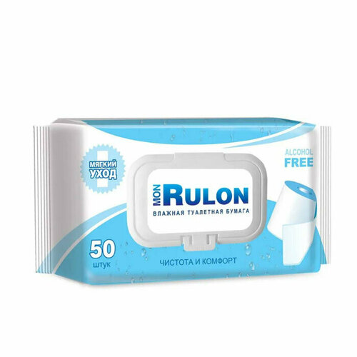 Влажная туалетная бумага для детей Mon Rulon 50шт/уп, 4 шт.