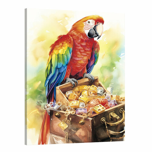Интерьерная картина 50х70 "Тайна попугая"