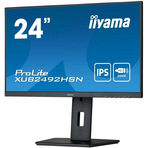 Iiyama Монитор LCD IIYAMA 23.8" XUB2492HSN-B5 {IPS 1920x1080 75Hz 75Hz 250cd HDMI DisplayProt USB M/M}