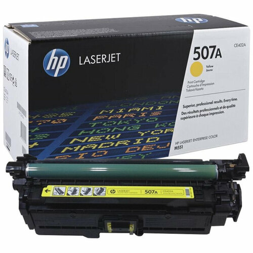 Картридж лазерный HP 507A CE402A жел. для CLJ M525/M551/M570/M571/M575