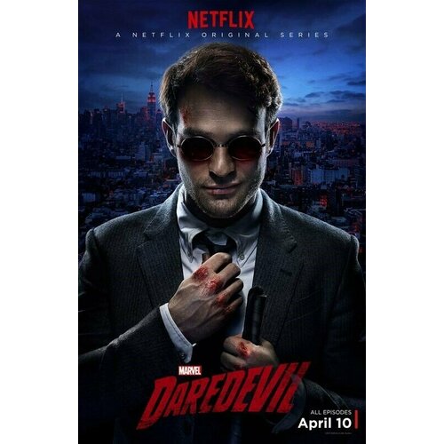 Плакат, постер на бумаге Сорвиголова (Daredevil), Фил Абрахам, Стивен Серджик, Питер Хор. Размер 21 х 30 см