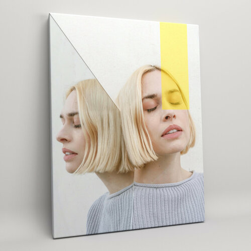 Картина на холсте (интерьерный постер) "Отражения - зеркала" фотография, с деревянным подрамником, размер 30x40 см