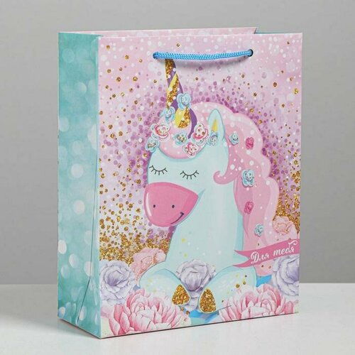 Пакет подарочный ламинированный вертикальный, упаковка, «Розовые мечты», MS 18 х 23 х 8 см (комплект из 18 шт)
